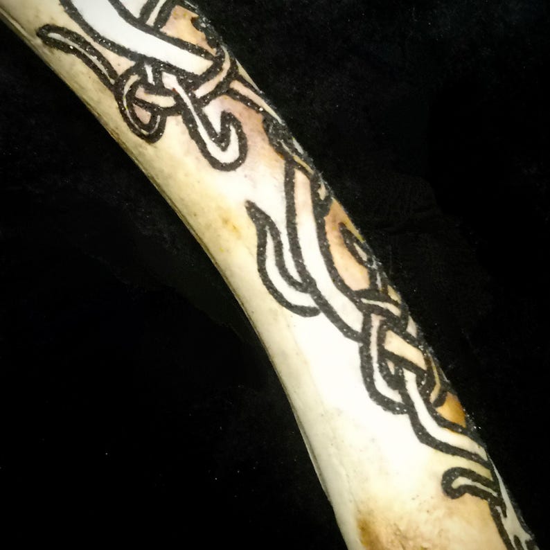 Norse Knotwork Serpent Bone Carving - Handcrafted Viking Art - Etsy