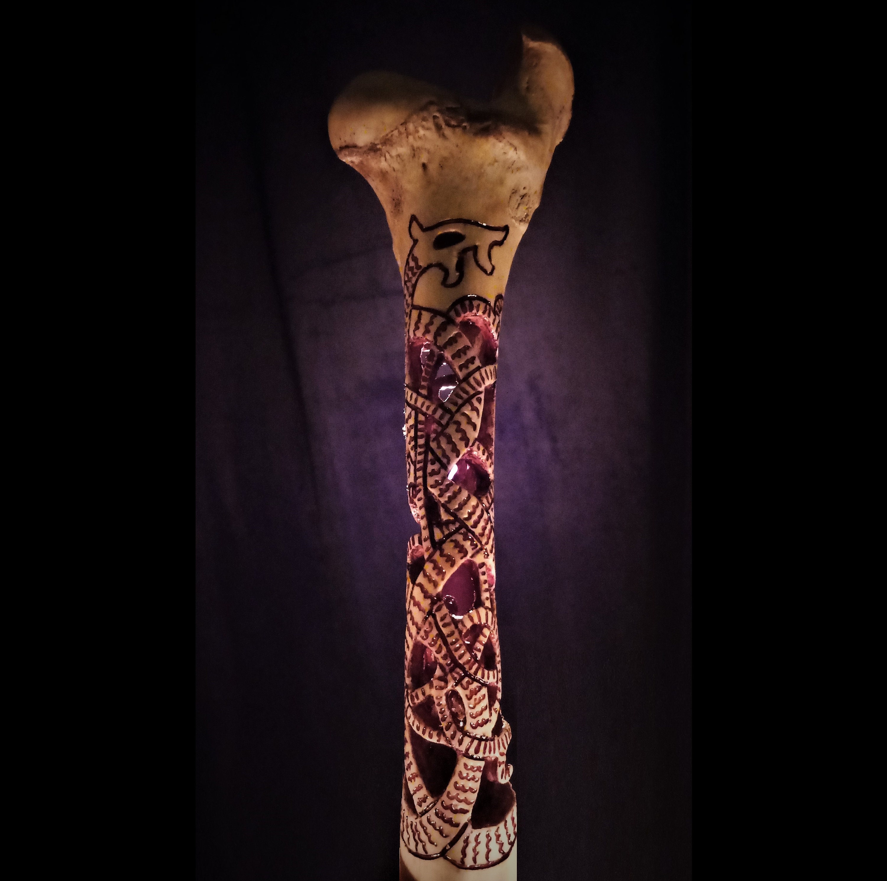 Norse Knotwork Serpent Bone Carving Handcrafted Viking Art - Etsy