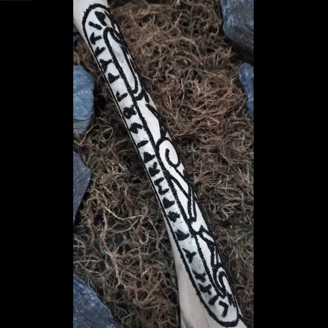 Surt Fire Giant Norse Bone Carving With Volcanic Black Sand - Etsy