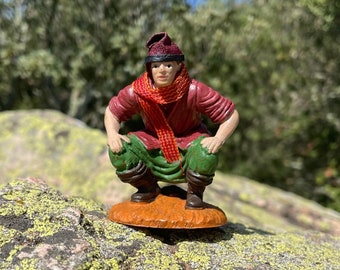 3 Caganer Figurines in Ceramic Resin, Catalonia, Christmas, Christmas ...