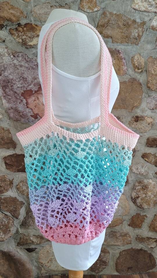 CROCHET PATTERN, Seashell Market Bag, Beach Tote, Pool Bag, Summer Tote ...