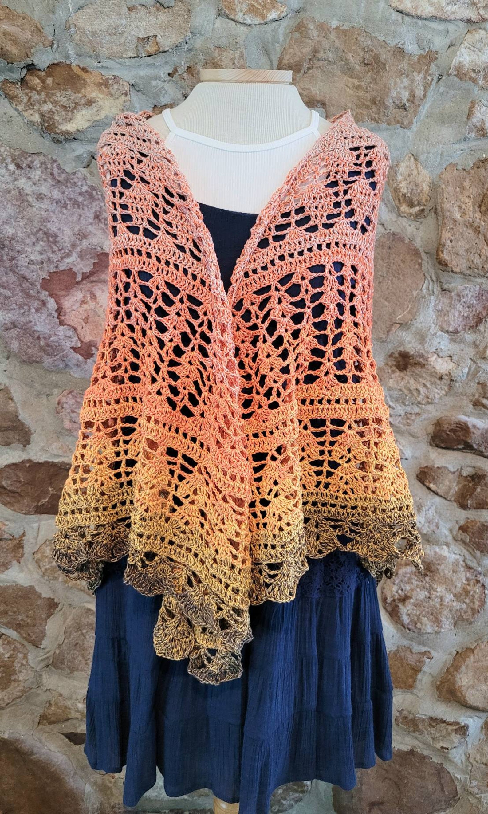 CROCHET PATTERN Study of Leaves Shawl Multi Section Autumn - Etsy