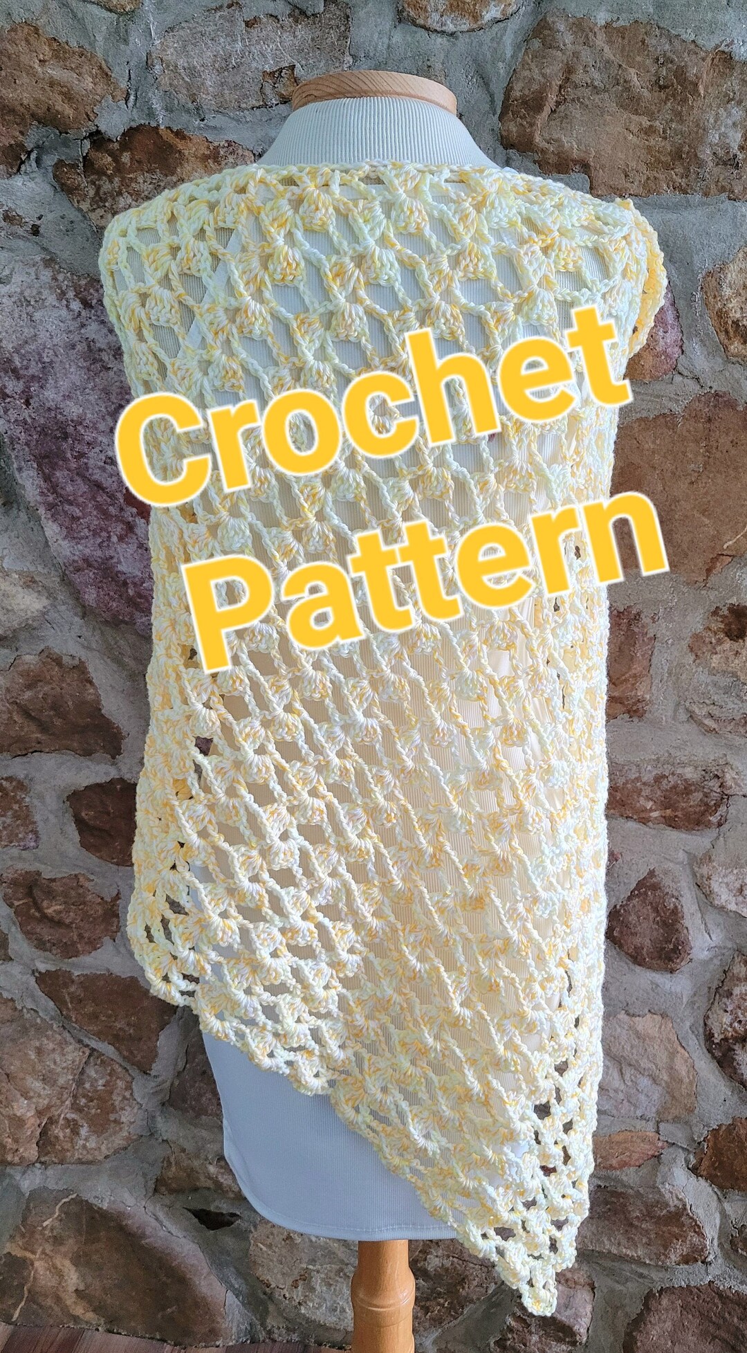 CROCHET PATTERN, Summer Breezes Shawl, Fall or Spring, Asymmetric ...