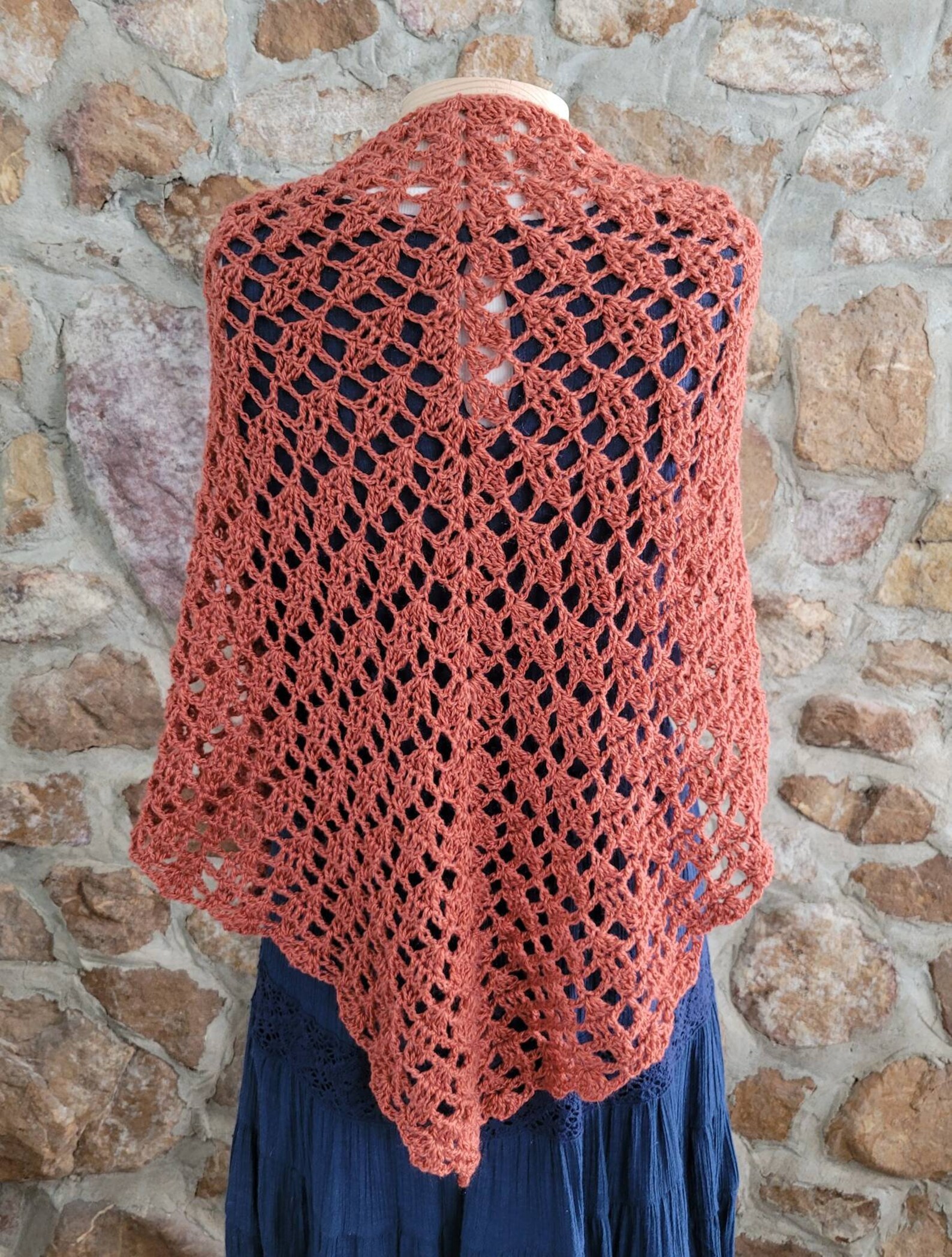 CROCHET PATTERN, Little Leaves Shawl, Fall or Spring, Top Down Crochet ...