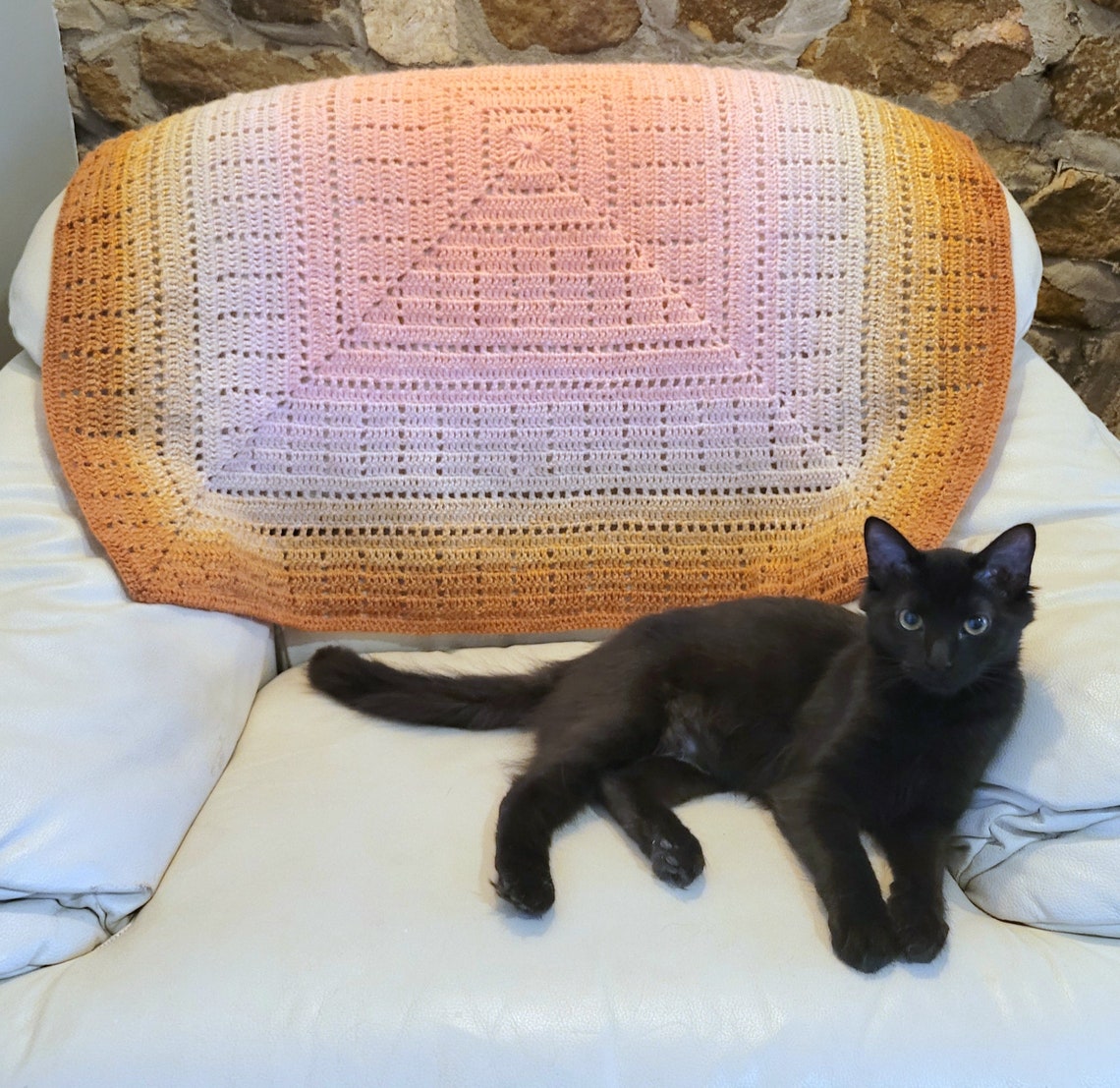 CROCHET PATTERN, Opposing Lines Blanket, Square Pattern, Center Out ...