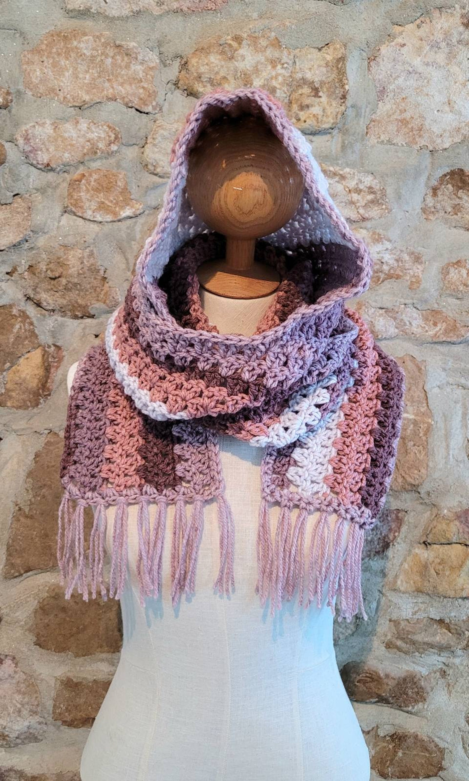 3 in 1 CROCHET PATTERN, 2x2 Hooded Scarf, Easy Gift, Button Cowl Pocket ...