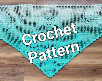 CROCHET PATTERN, Halloween Bat Shawl, Halloween Accessory, Filet Bat ...