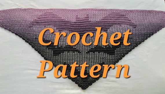 CROCHET PATTERN Cloud of Bats Shawl Halloween Accessory - Etsy