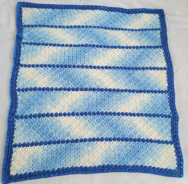CROCHET PATTERN C2C Stripes Blanket Unique Scrap Afghan - Etsy