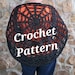 CROCHET PATTERN, Halloween Bat Shawl, Halloween Accessory, Filet Bat ...