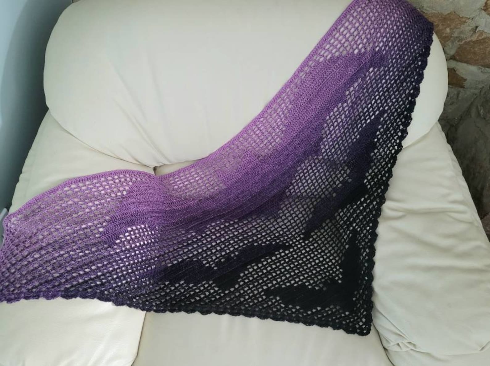 CROCHET PATTERN, Cloud of Bats Shawl, Halloween Accessory, Filet Bat ...