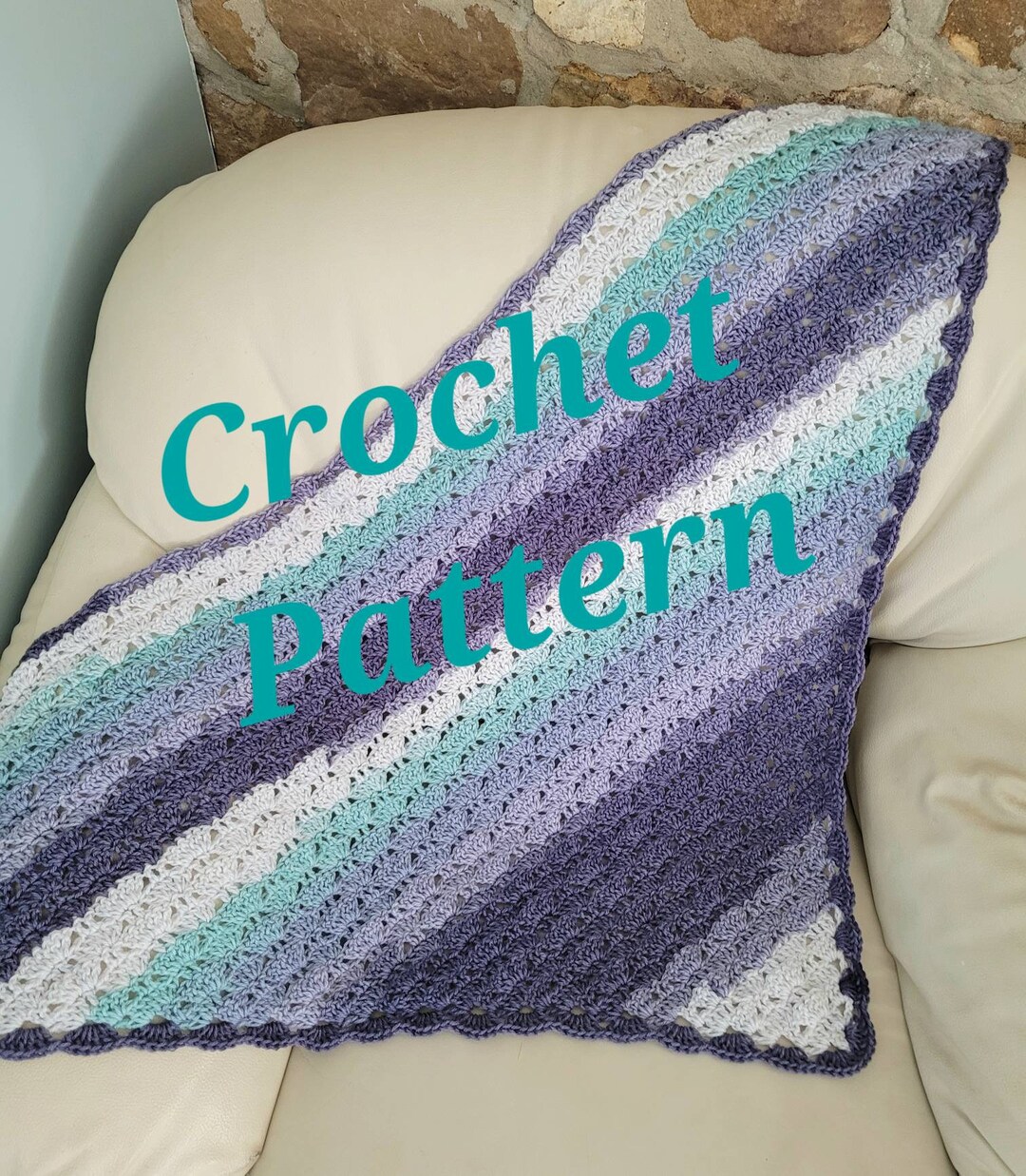 CROCHET PATTERN, Handheld Fans Shawl, Spring Accessory, Bottom up ...