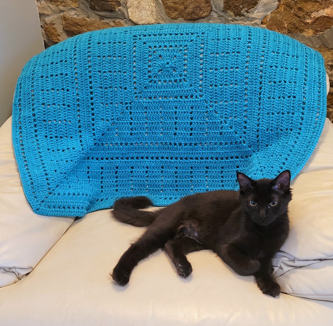 CROCHET PATTERN, Opposing Lines Blanket, Square Pattern, Center Out ...
