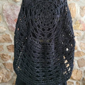 CROCHET PATTERN, Spider Web Poncho, Halloween Accessory, Hi Low Poncho ...