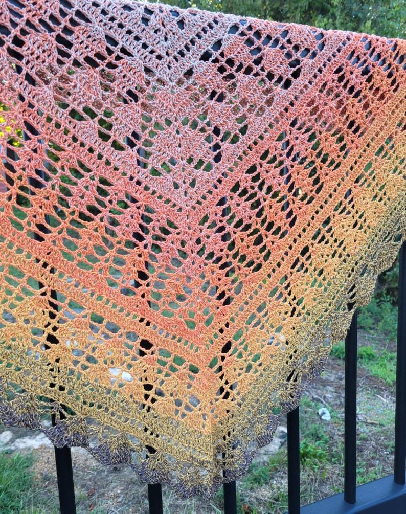 CROCHET PATTERN Study of Leaves Shawl Multi Section Autumn - Etsy
