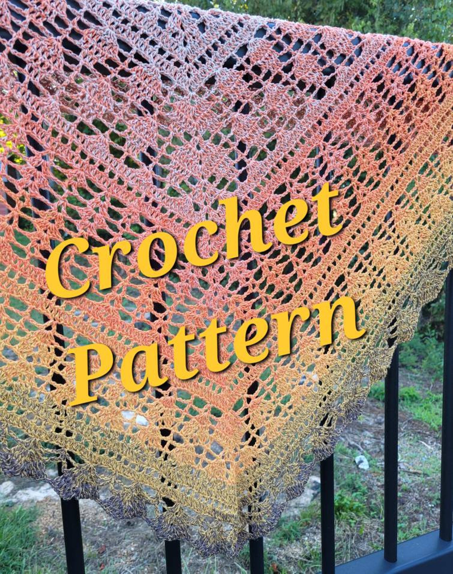 CROCHET PATTERN, Study of Leaves Shawl, Multi Section, Autumn Fall ...