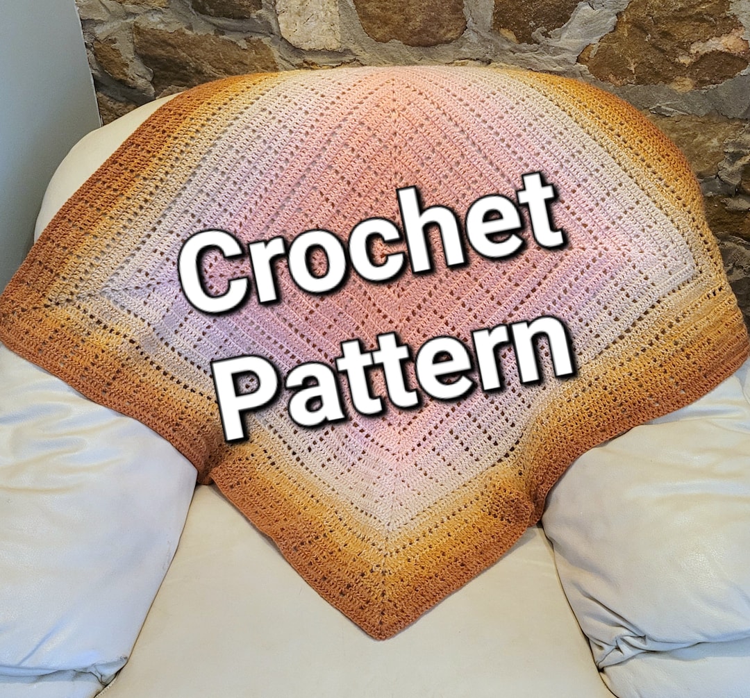 CROCHET PATTERN, Opposing Lines Blanket, Square Pattern, Center Out ...