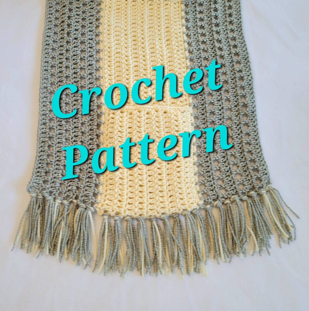 CROCHET PATTERN, Eyelet No-sew Pocket Shawl, Multi Color, Pocket Shawl ...