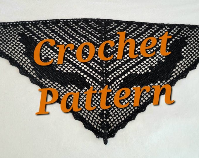 CROCHET PATTERN, Halloween Bat Shawl, Halloween Accessory, Filet Bat ...