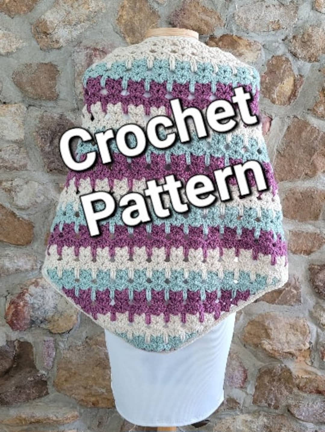 CROCHET PATTERN, Cat Stitch Shawl, Handmade Accessory, Triangle Shawl ...