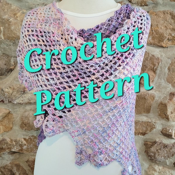 Crochet Winged Shawl Pattern - Etsy