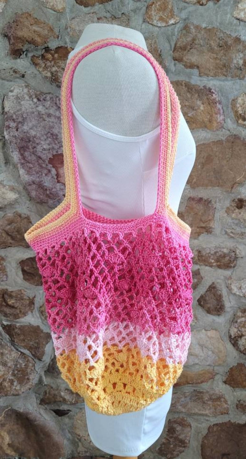 CROCHET PATTERN, Seashell Market Bag, Beach Tote, Pool Bag, Summer Tote ...