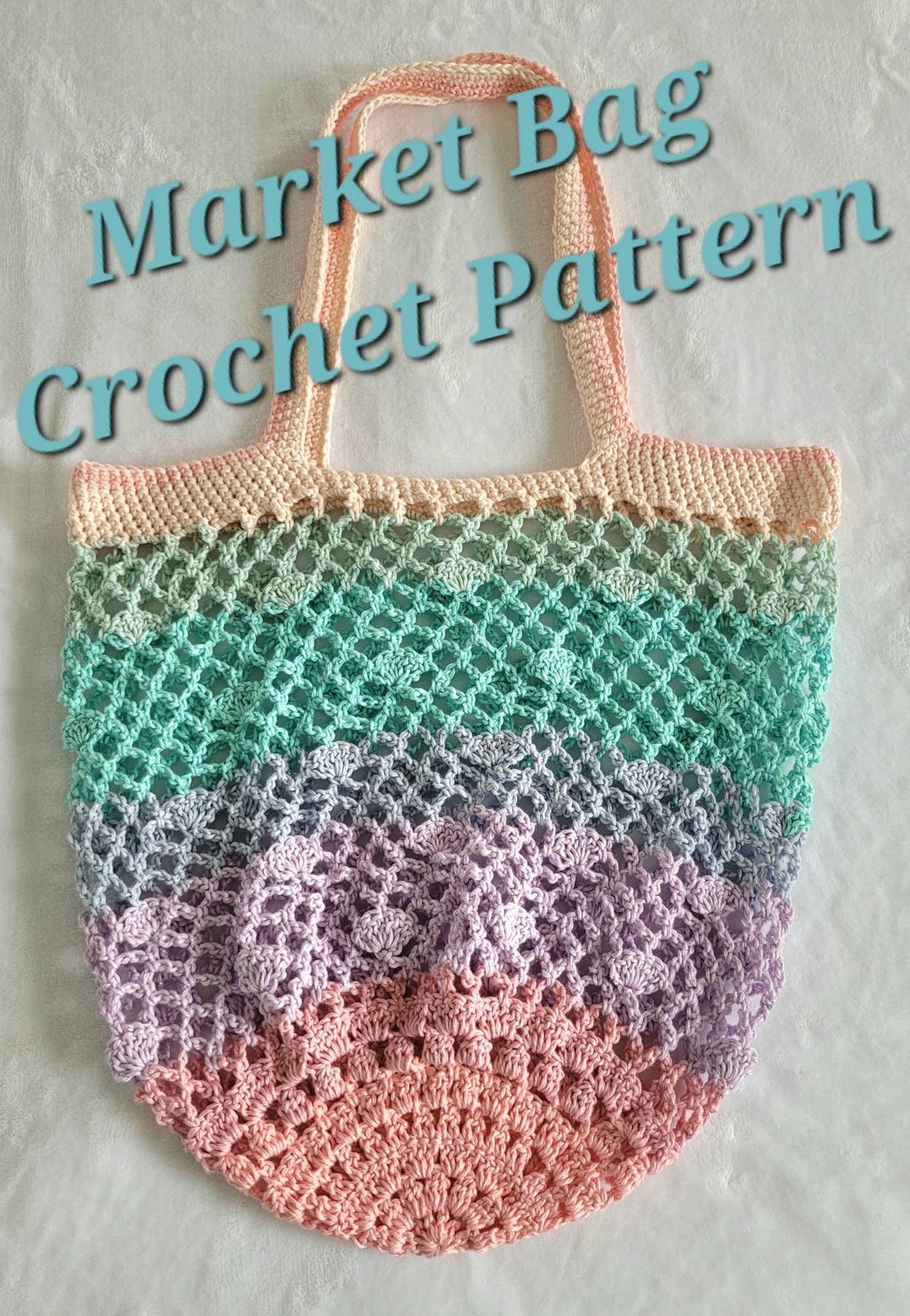 CROCHET PATTERN, Seashell Market Bag, Beach Tote, Pool Bag, Summer Tote ...