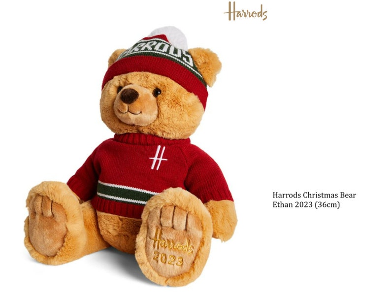 Harrods Teddy Bear Ethan 2023 New Christmas Gift 36cm - Etsy