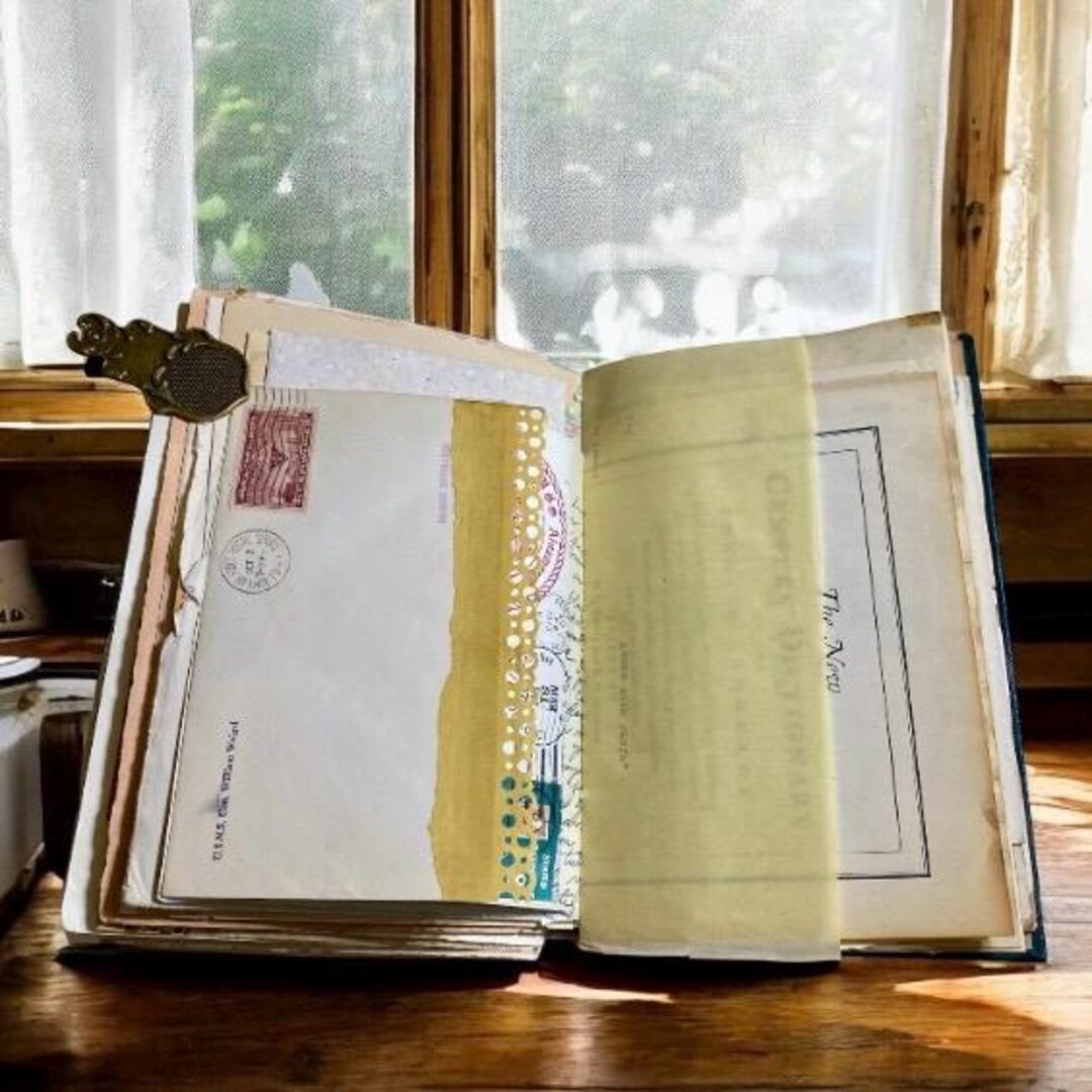 Vintage Envelope Junk Journal – Double Signature, Altered Book Cover, Loaded With Pockets ...