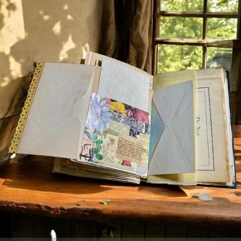 Vintage Envelope Junk Journal Double Signature, Altered Book Cover, Loaded With Pockets ...