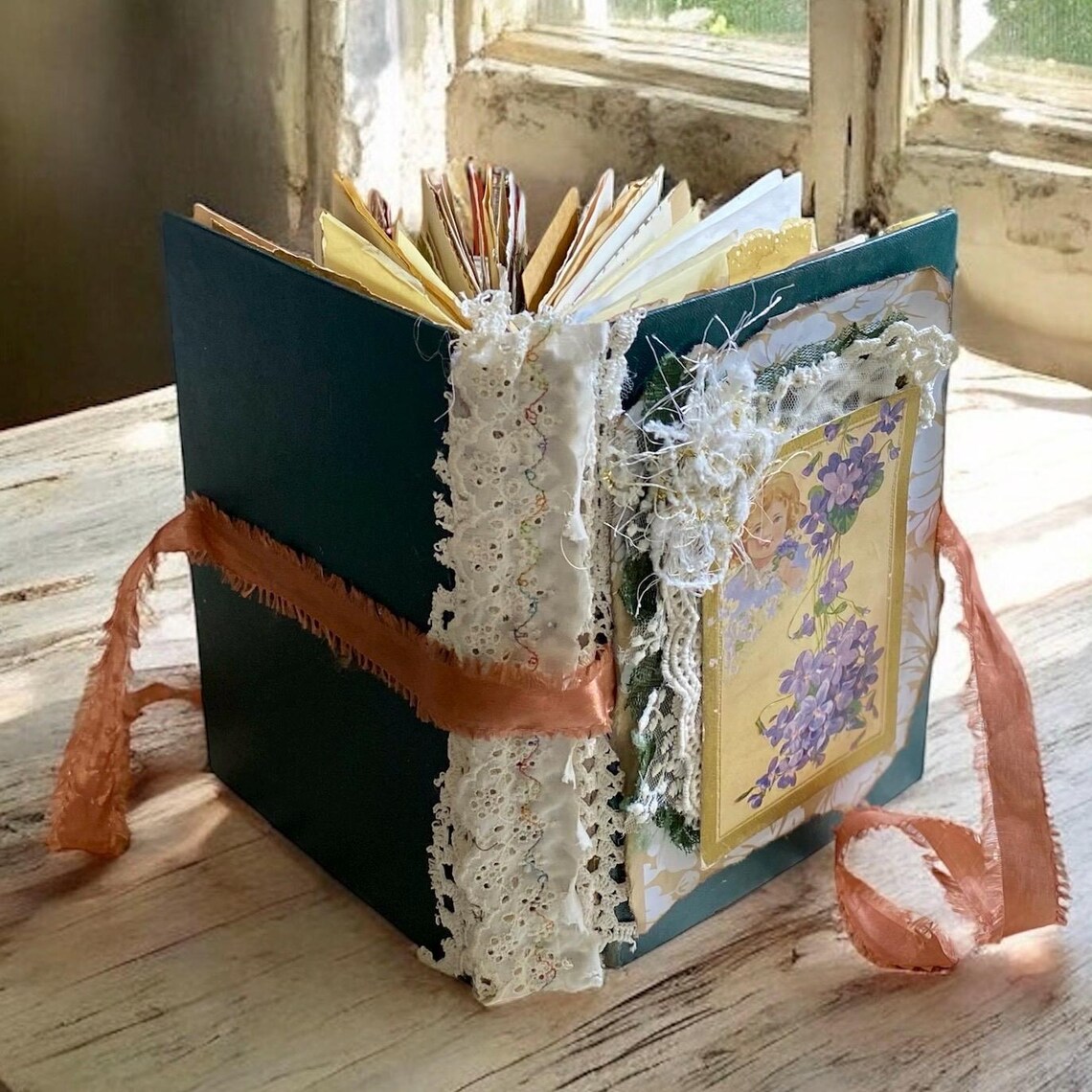 Vintage Envelope Junk Journal Double Signature, Altered Book Cover, Loaded With Pockets ...