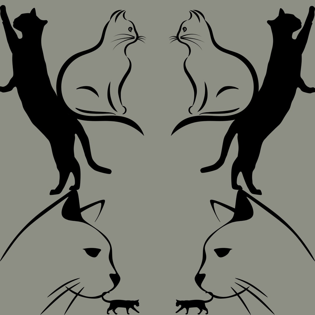 Cats and Symmetry - Etsy