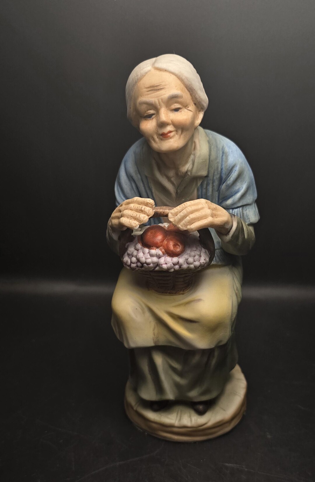 Vintage Elderly Woman Figure - Etsy