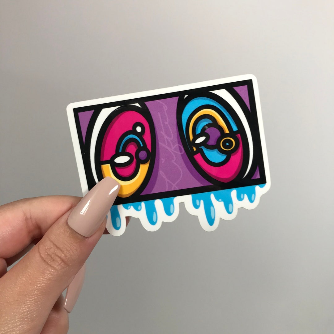 Drippy Eyes Sticker - Etsy