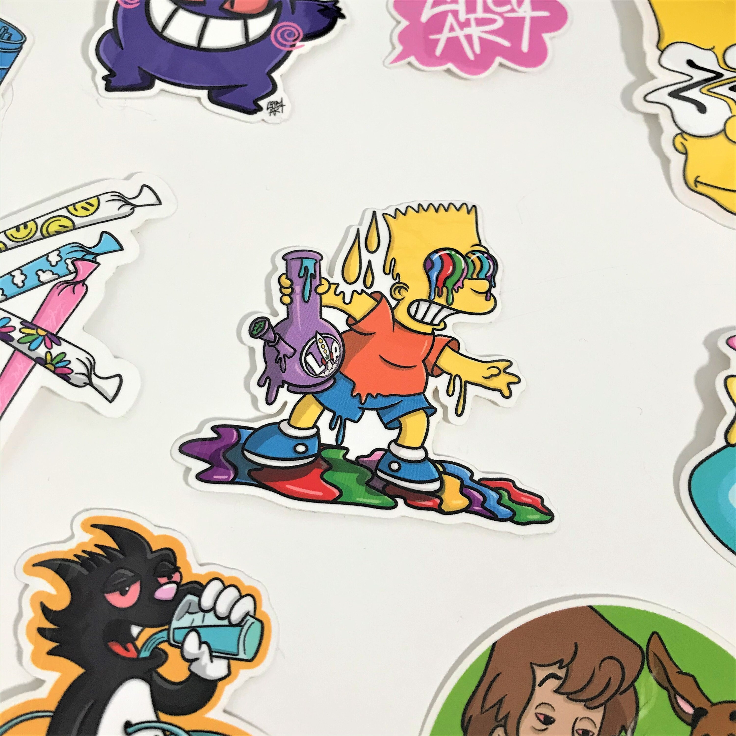 Colorful Bart Sticker - Etsy