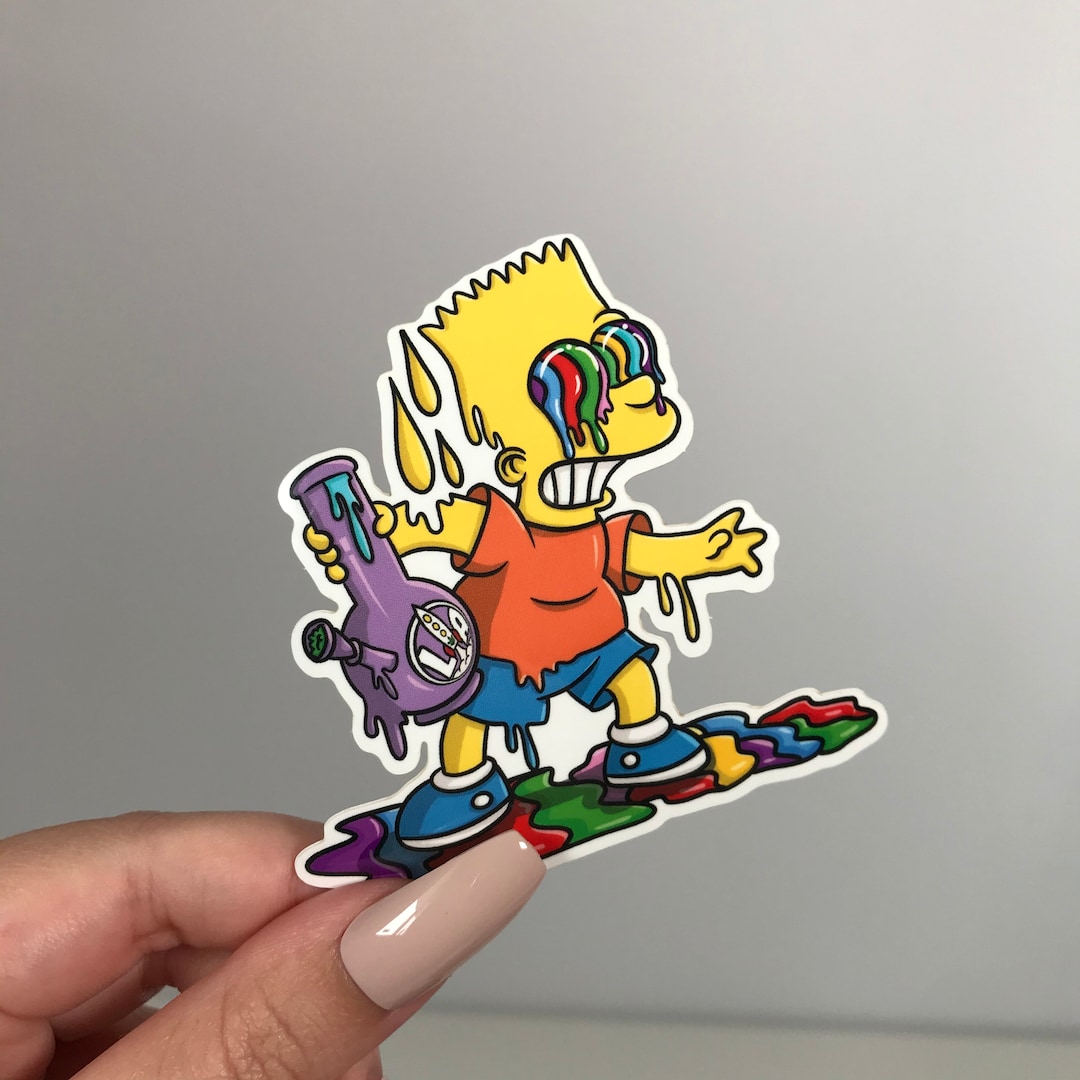 Colorful Bart Sticker - Etsy