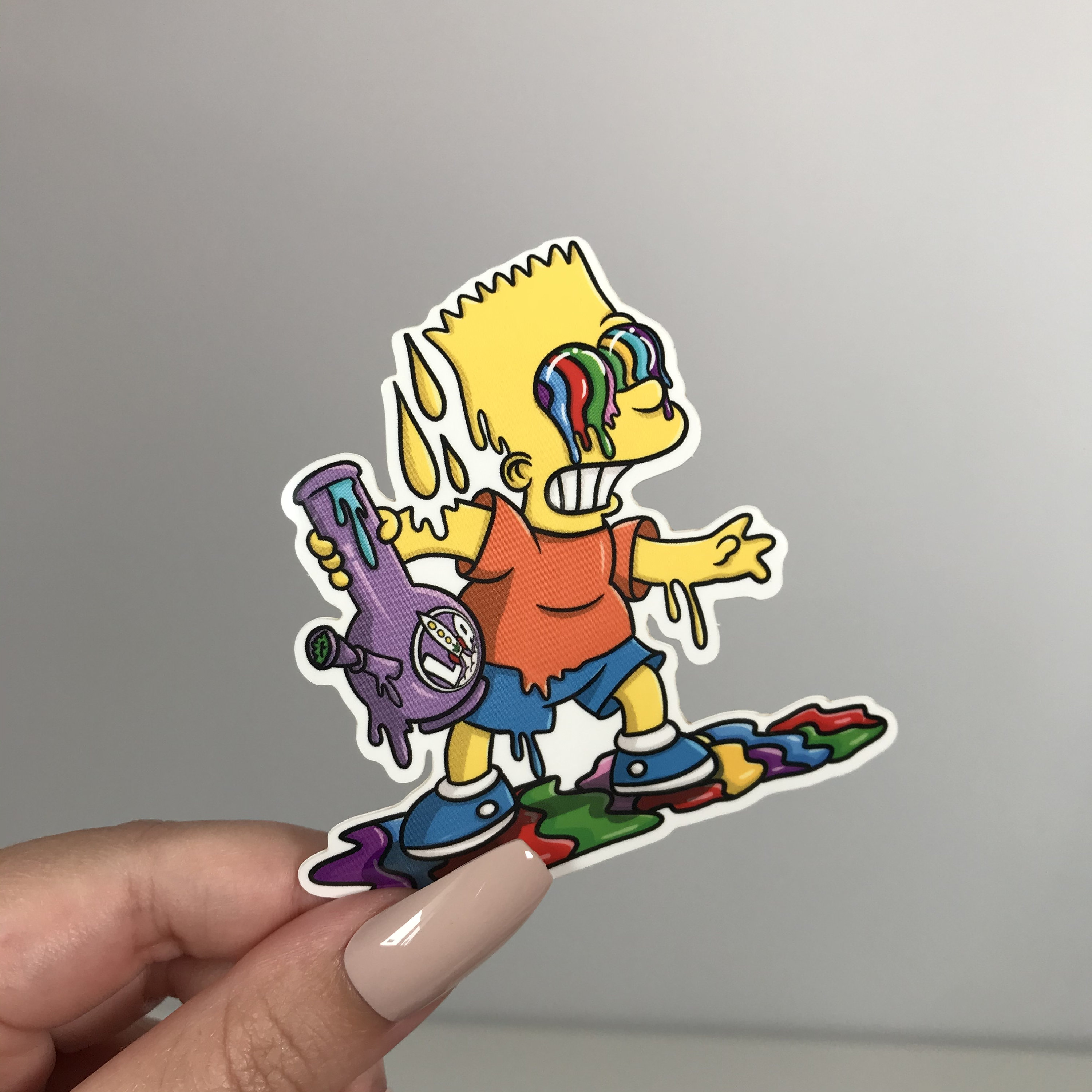 Colorful Bart Sticker - Etsy