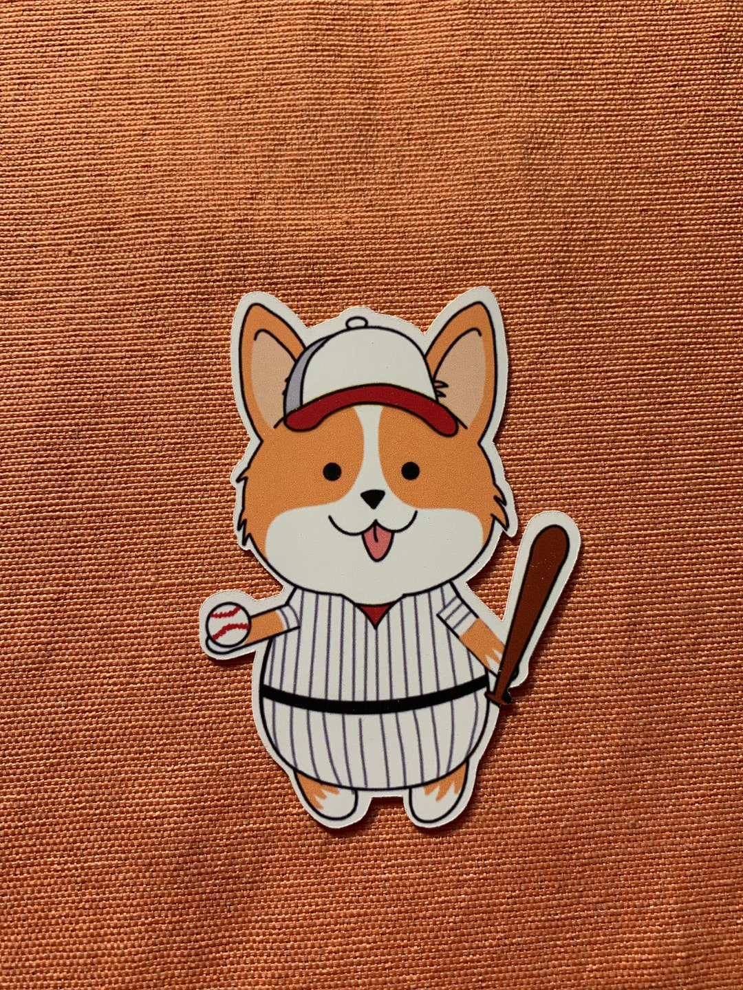Baseball Corgi Sticker - Etsy