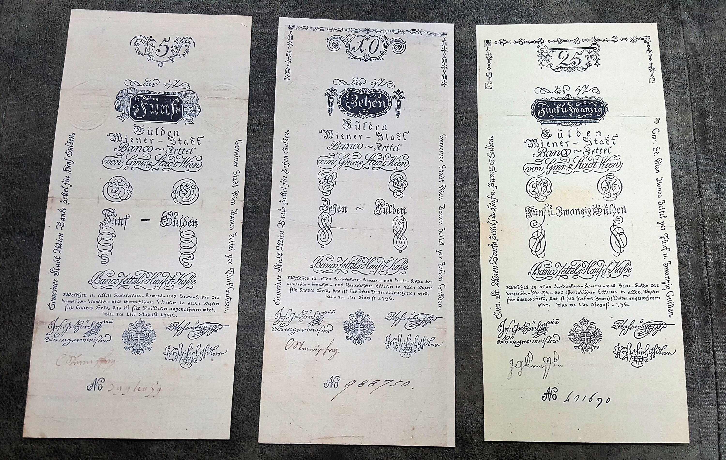 High Quality Copies With W/M Austria Banknotes 1796 Year. FREE SHIPPING ...