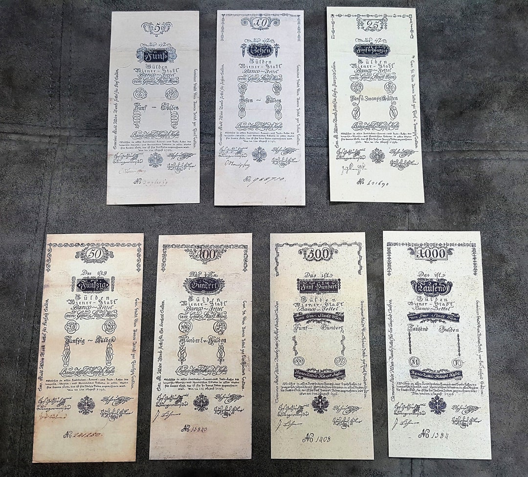 High Quality Copies With W/M Austria Banknotes 1796 Year. FREE SHIPPING ...