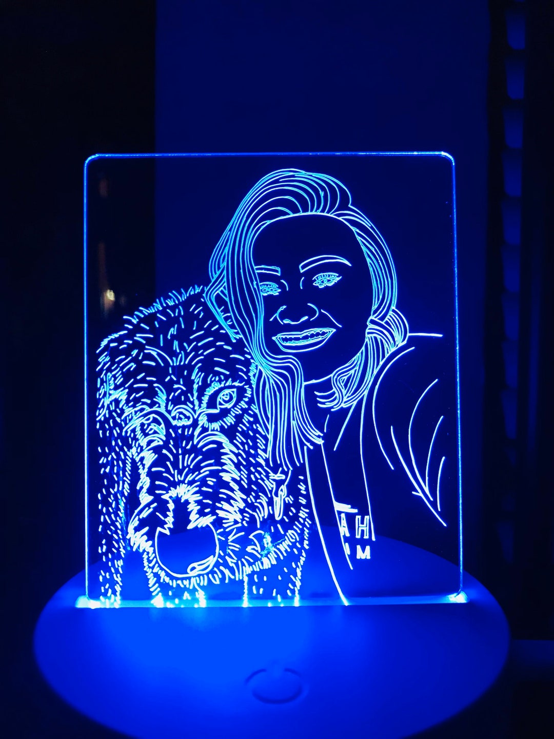 Custom LED lamp,Engraved Acrylic light,Personalized Gift,Night light ...