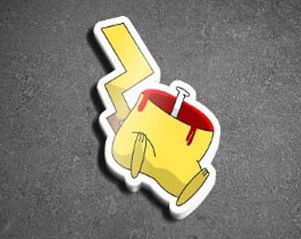Pikachu Vinyl Sticker - Etsy