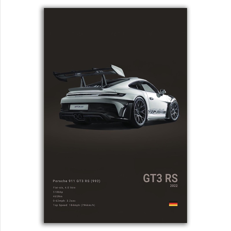 Porsche 911 Gt3 Rs Poster - Etsy