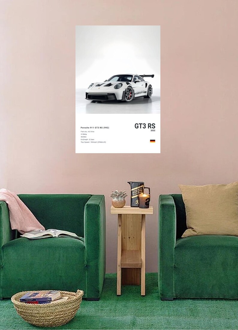 Porsche 911 GT3 RS Poster | 992 | Car Print | Hyper Car Poster | Super ...