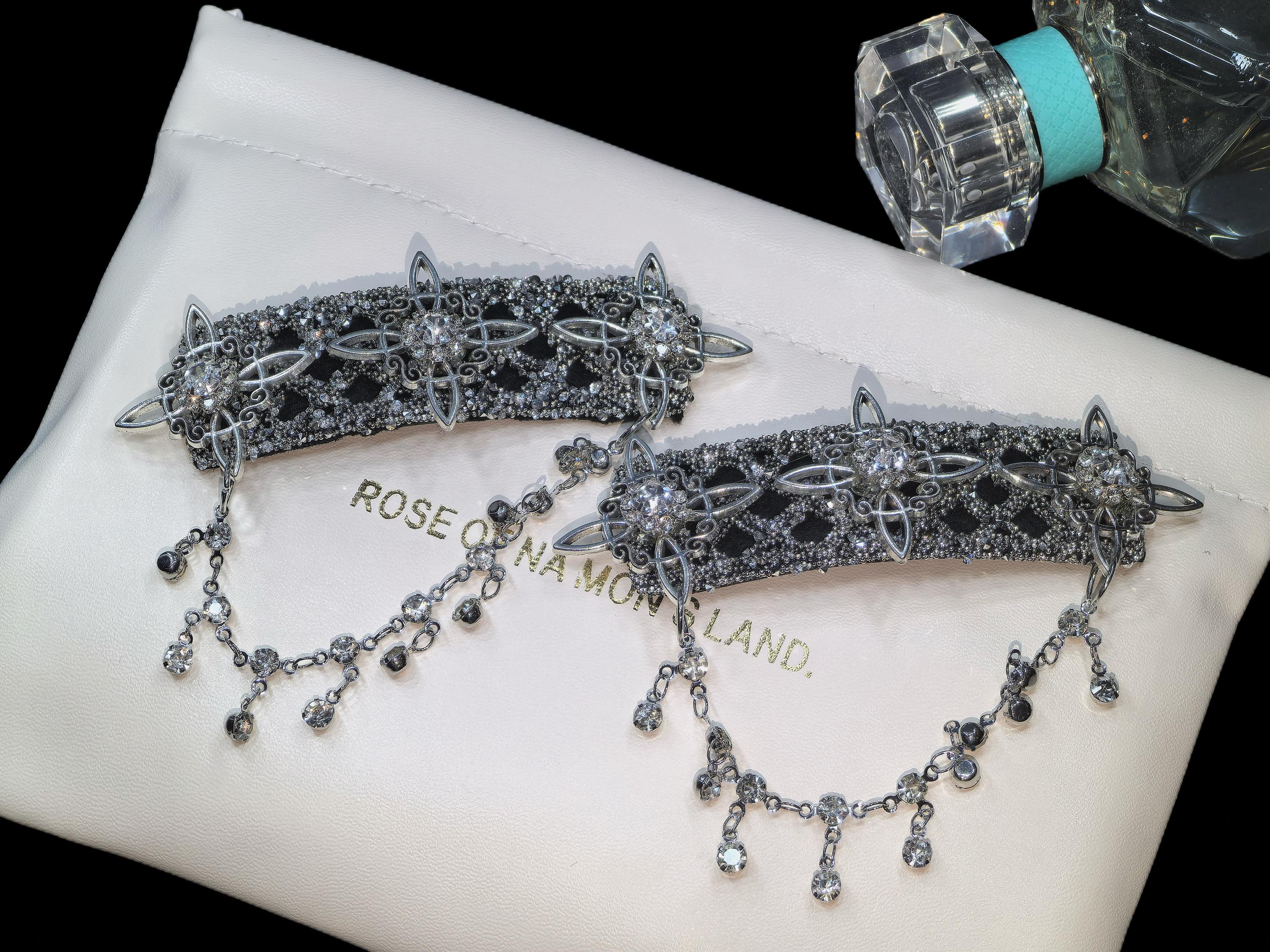 Handmade Crystal Hair Clips – Sparkly Rhinestone Barrettes With Dangle ...