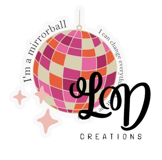 Mirrorball Inspired Sticker PNG - Etsy
