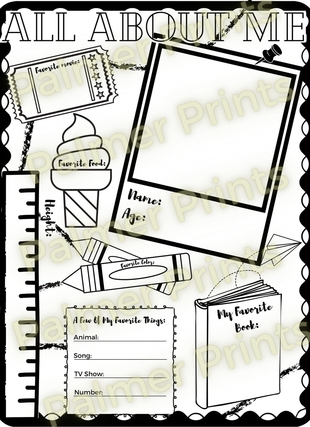 First Day of School. *DIGITAL DOWNLOAD* Kindergarten Teacher. All About ...