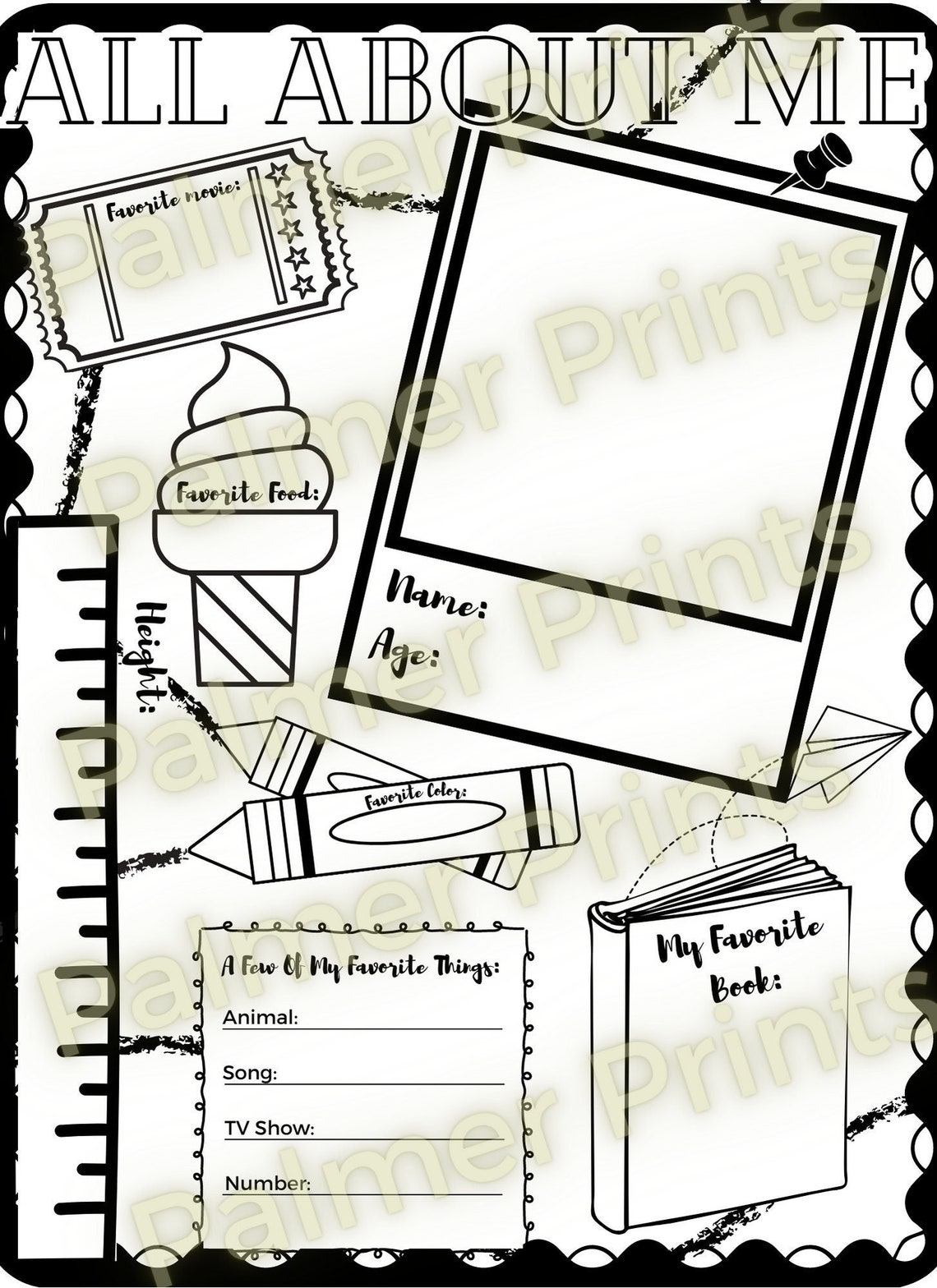 First Day of School. DIGITAL DOWNLOAD Kindergarten Teacher. All About ...