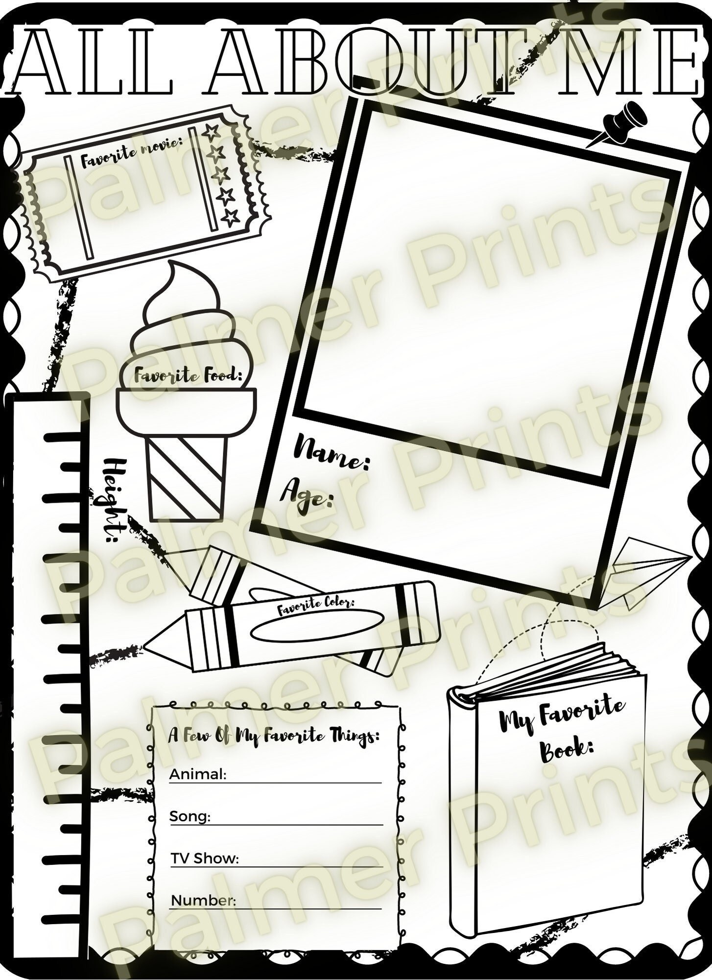 First Day of School. *DIGITAL DOWNLOAD* Kindergarten Teacher. All About ...