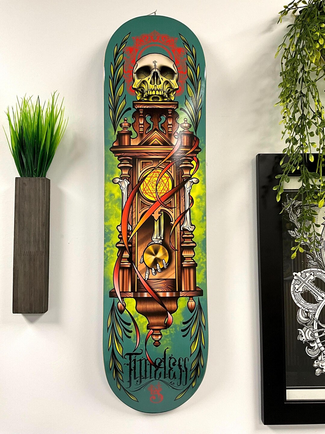 SKRBL Custom Skateboard Art Timeless Clock Design - Etsy